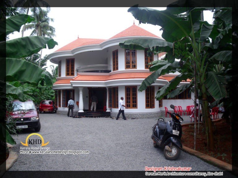 2761 Square Feet Semi Circular Shaped Kerala Home Design With Plan ...