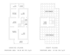 1176 Sq Ft 2BHK Contemporary Style Two-Storey House at 7 Cent Plot ...