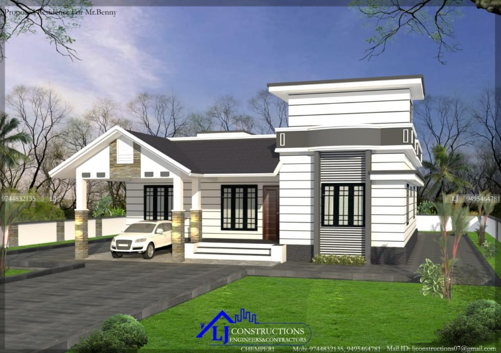1489 Sq Ft 3BHK Traditional Mix Style Single-Storey House and Plan, 25 ...