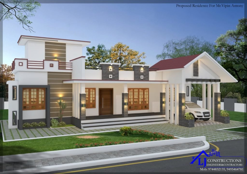 1694 Sq Ft 3BHK Traditional Mix Style Single-Storey House and Free Plan ...