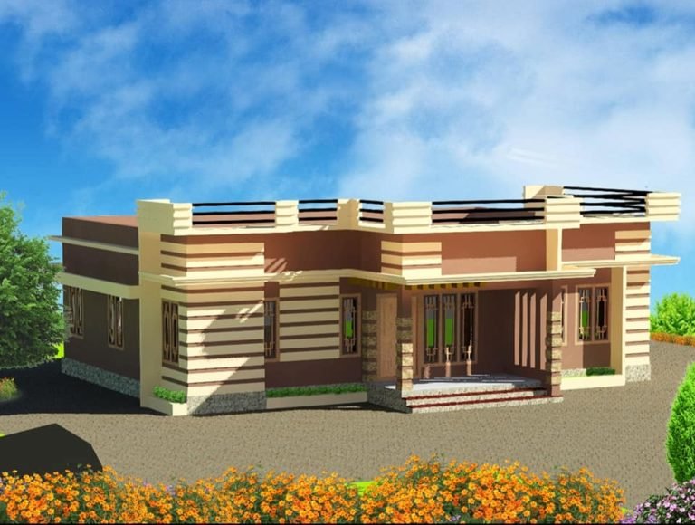 1200 Sq Ft 3BHK Modern Single Floor House and Free Plan