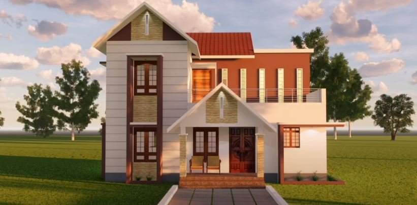 1296 Sq Ft 4BHK Two-Storey Modern House and Free Plan, 20 Lacks - Home ...