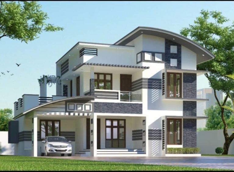 2056 Sq Ft 3BHK Contemporary Style Two-Storey House and Free Plan ...