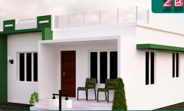 525 Sq Ft 2BHK Modern Fusion Style House and Free Plan, 7.6 Lacks ...