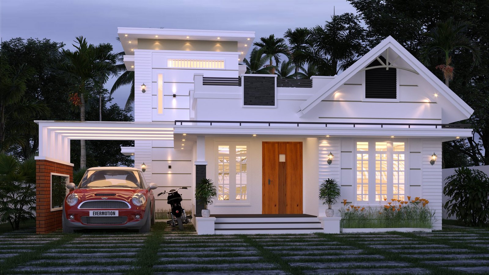 1479 Sq Ft 3BHK Contemporary Style Beautiful Home and Free Plan - Home ...