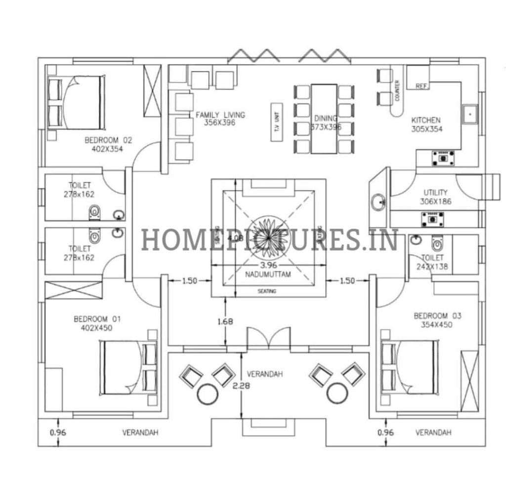 2200 Sq Ft 3 BHK Traditional Style Home at 10 Cent Plot, Free Plan, 75 ...