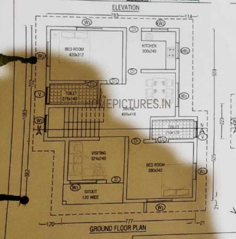 1040 Sq Ft 2 BHK Home at 5 Cent Plot, Free Plan, 18 Lacks - Home Pictures